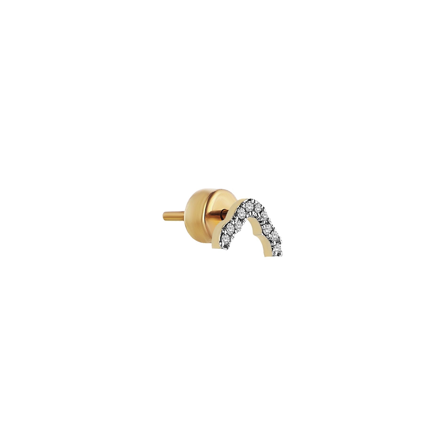 Round Trefoil Arch Earring in Yellow Gold – Her Story Jewelry