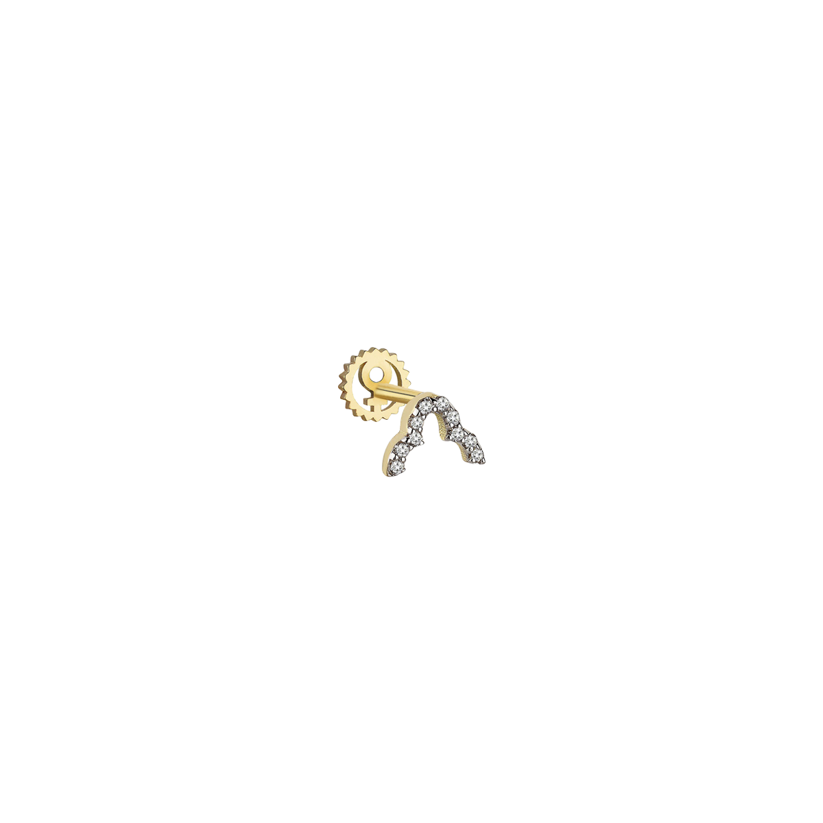 Round Trefoil Arch Piercing in Yellow Gold – Her Story Jewelry