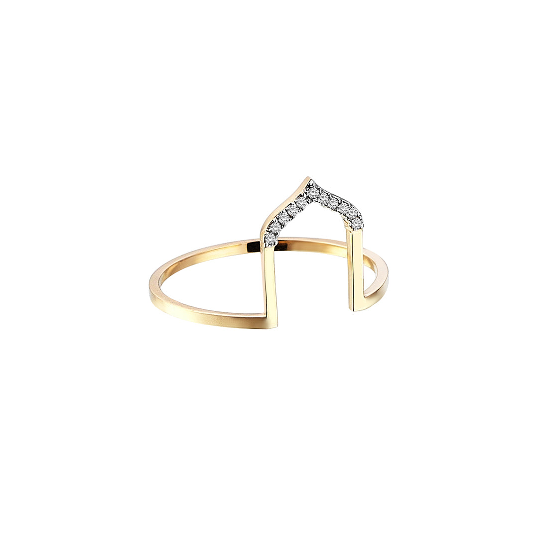 Four Centered Arch Ring in Yellow Gold – Her Story Jewelry