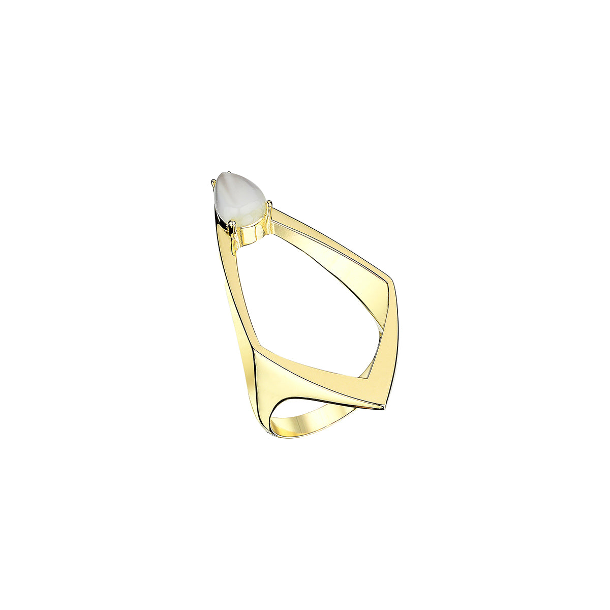 Tower Of Light Ring in Yellow Gold – Her Story Jewelry